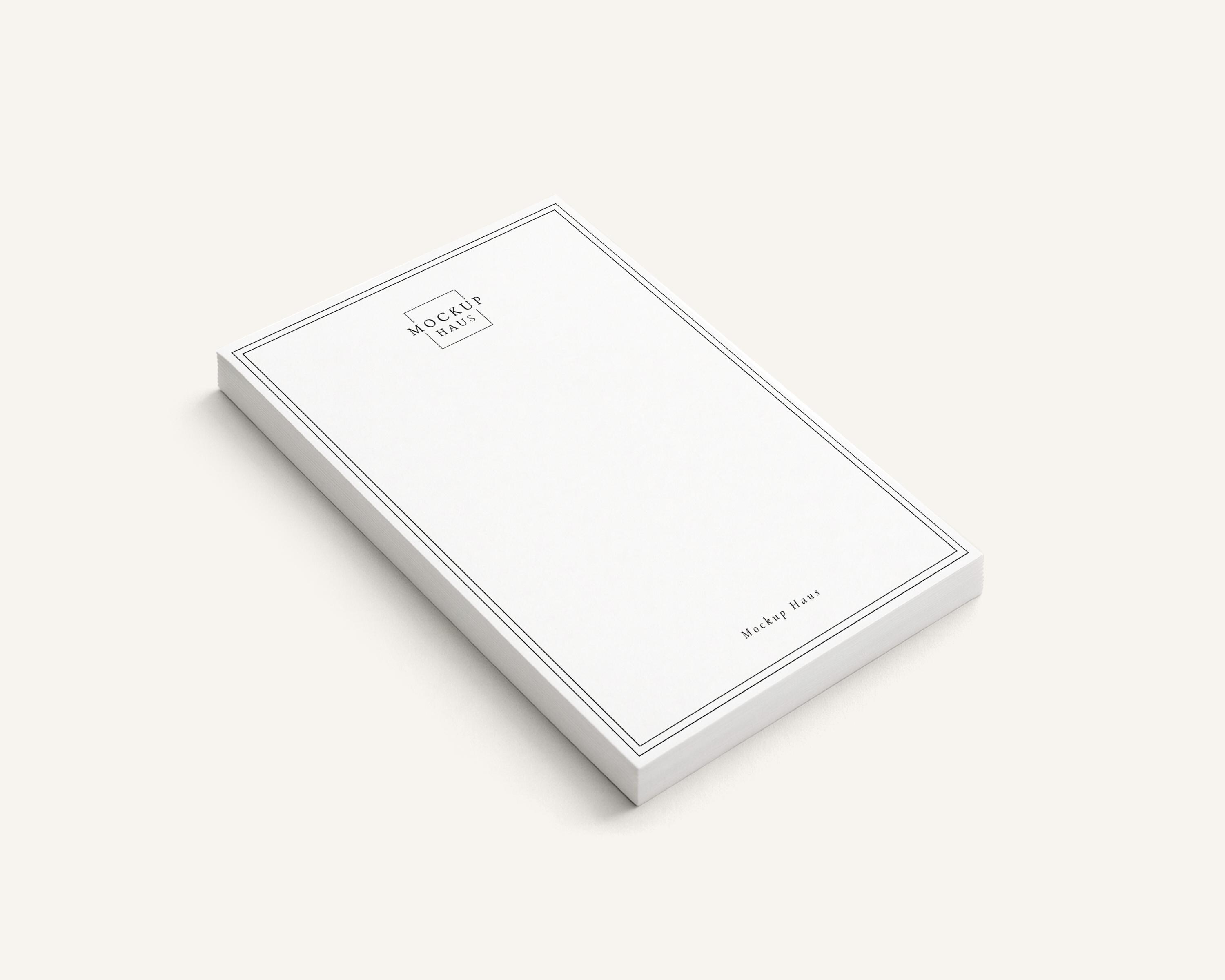 4x6 Notepad Mockup PSD | Note Pad Mockup With Realistic Edge and Color ...