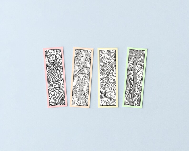 Minimal 2x6 Bookmark Mockup PSD 4 Printable Bookmarks Mock up | Make ...