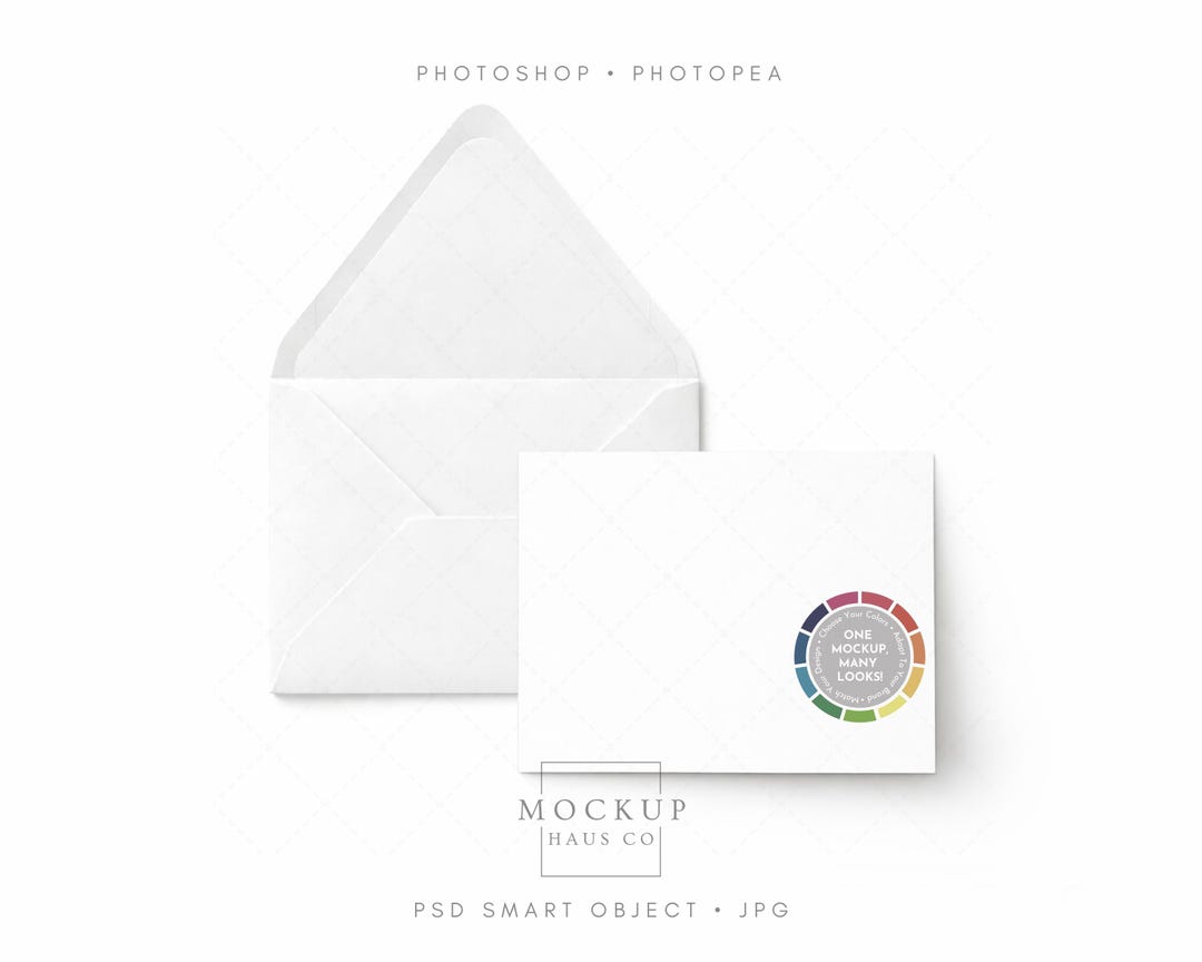 A2 Card Mockup PSD | Greeting Card With Color-changing Euro Flap ...