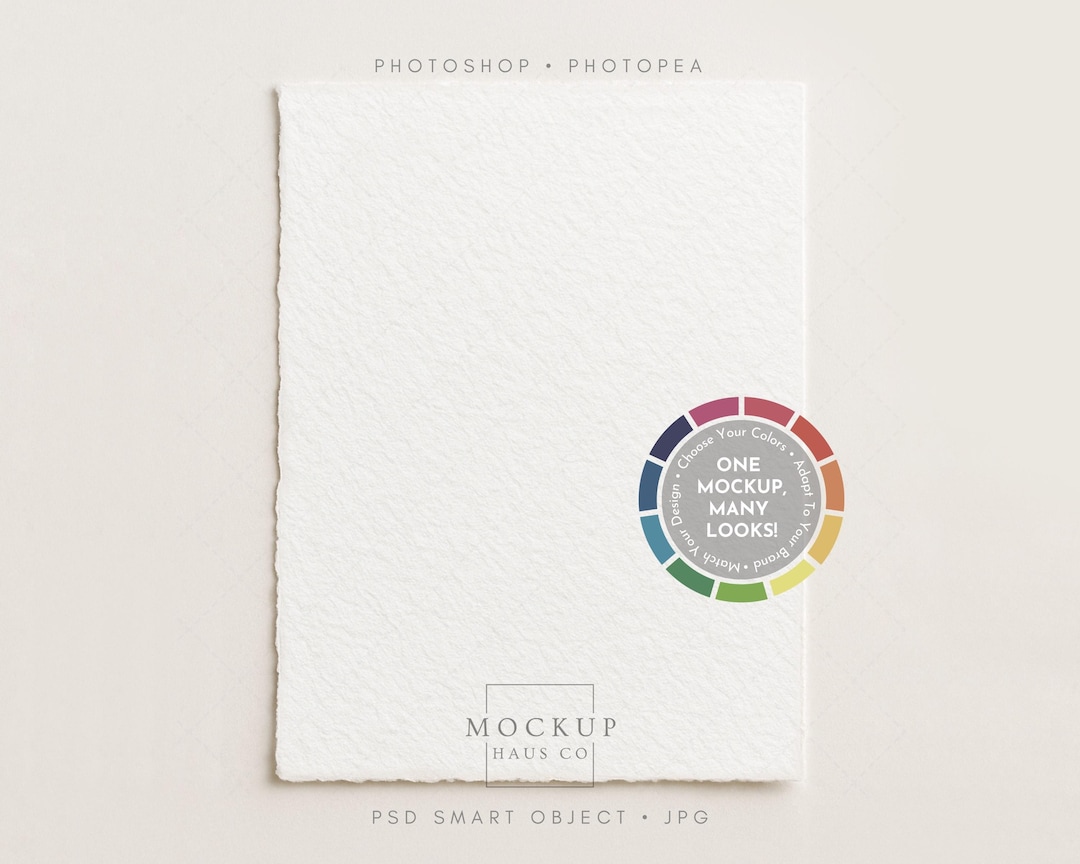 Watercolor Paper Mockup for Artists and Stationery Designers 3:4 ...