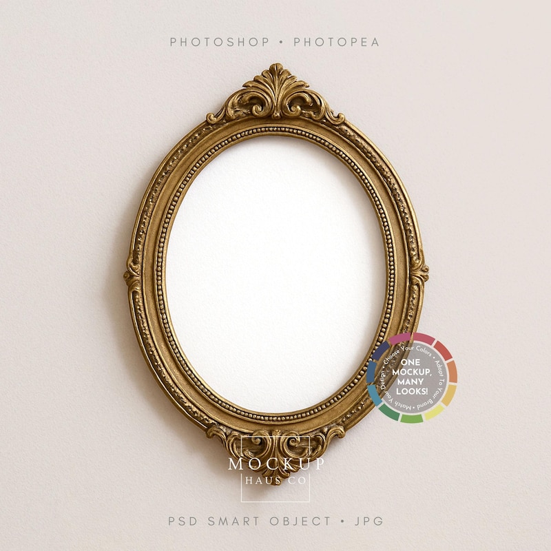 Vintage Oval Frame 8 - Etsy UK