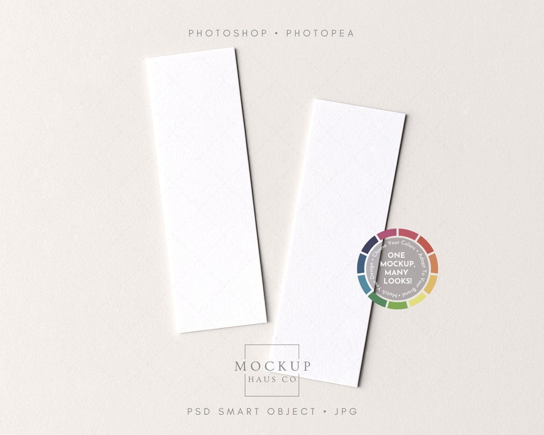 Clean 2x6 Bookmark Mockup Printable Bookmark Mockup Bookmark Mock up ...