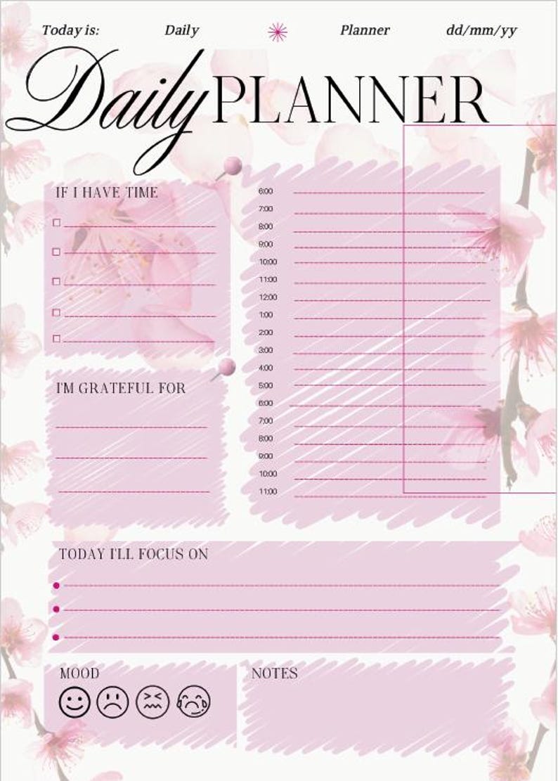 Planner - Daily, Downloadable, Printable, Easy to Use - Etsy