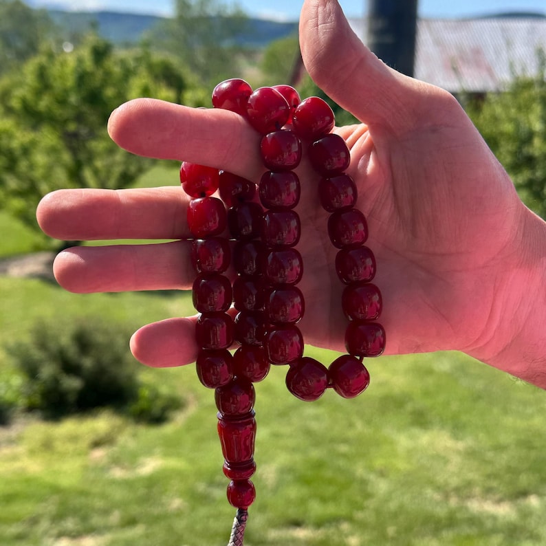 Rare Bakelite Corba Islamic Prayer Beads, Tesbih, 33 Beads Antique ...