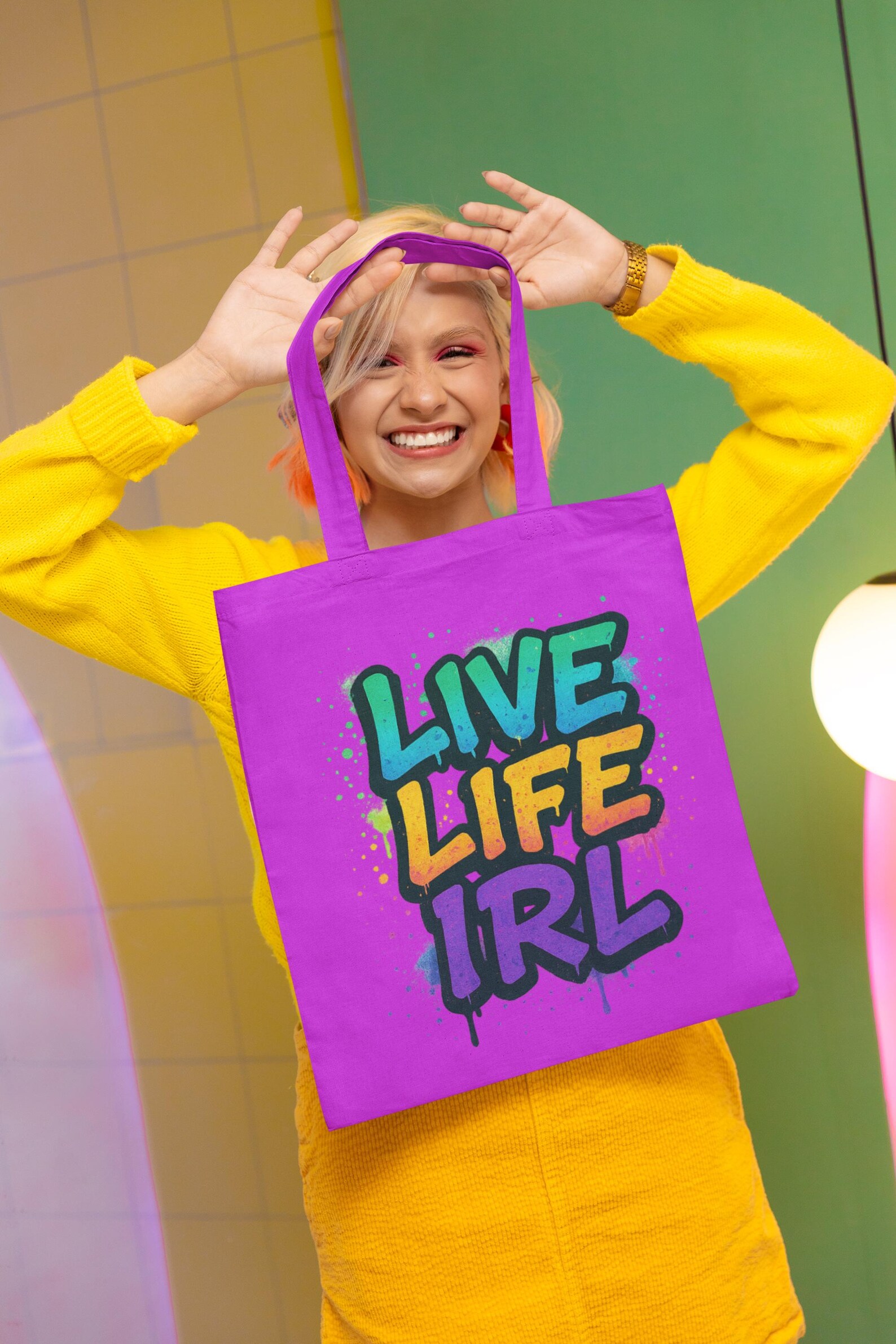 Live Life IRL Graffiti PNG Digital Design– Gen Z Must-have Design for ...