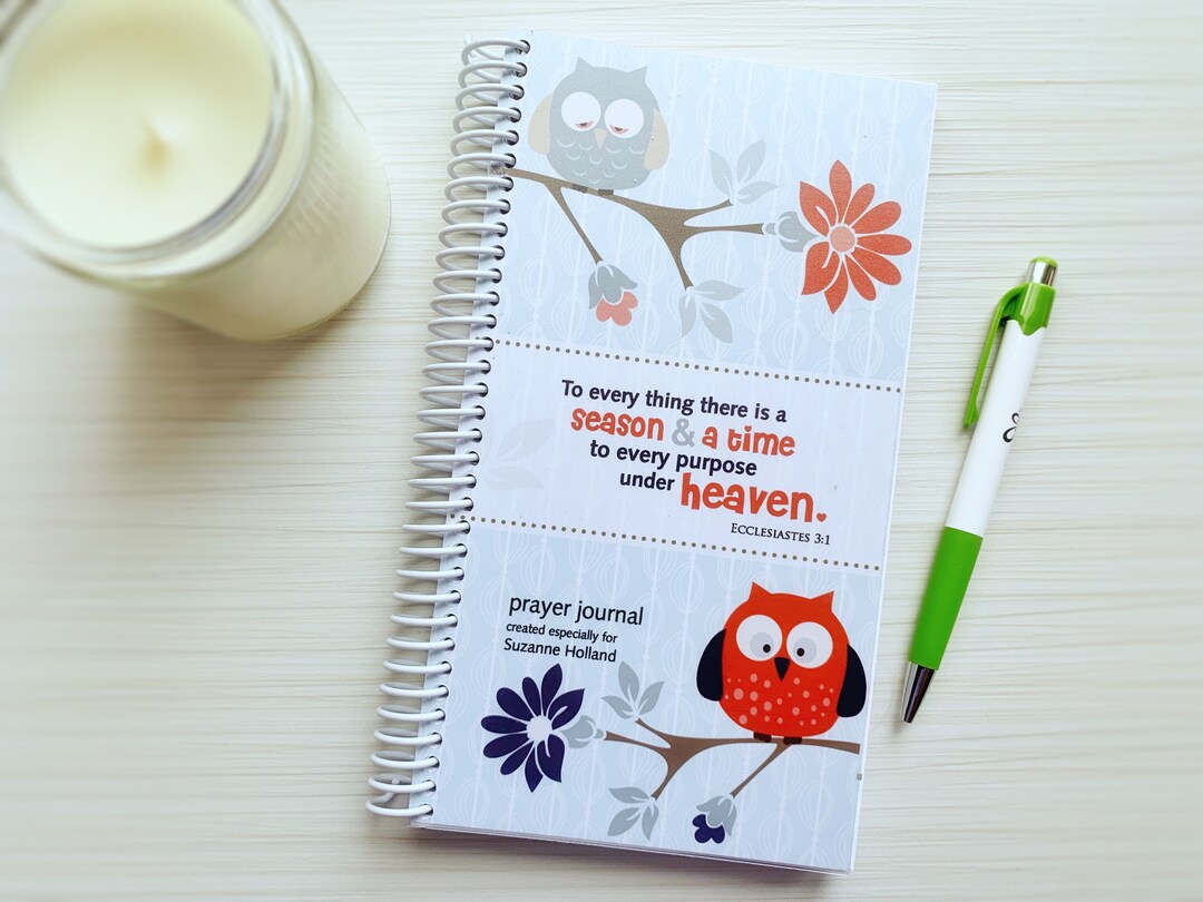 Personalized Gift / Notebook / Personalized Journal owl on a Limb ...