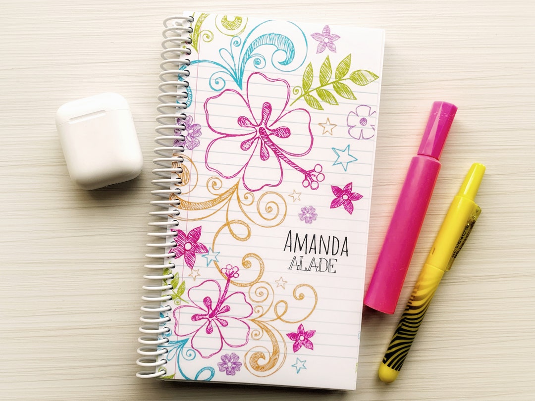 Personalized Notebook / Teen Journal / Sketchy Doodles Notebook - Etsy