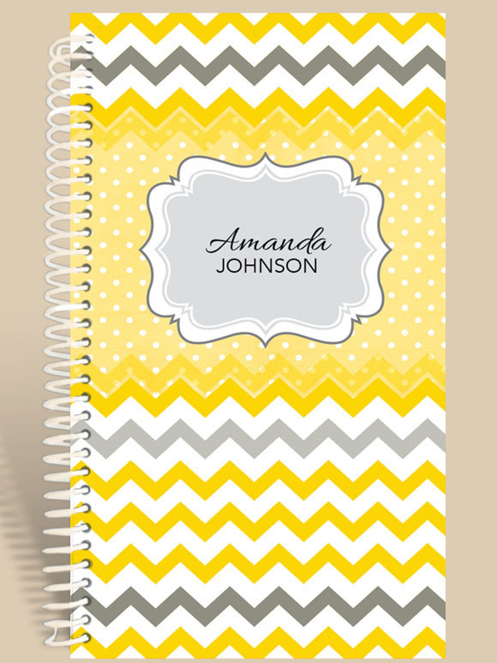 Personalized Yellow Notebook / Personalized Journal / - Etsy