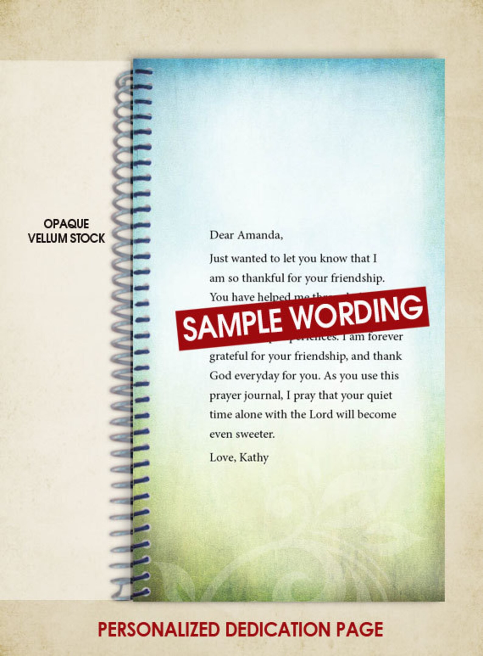 Personalized Prayer Journal / Living by Faith TEAL/ | Etsy