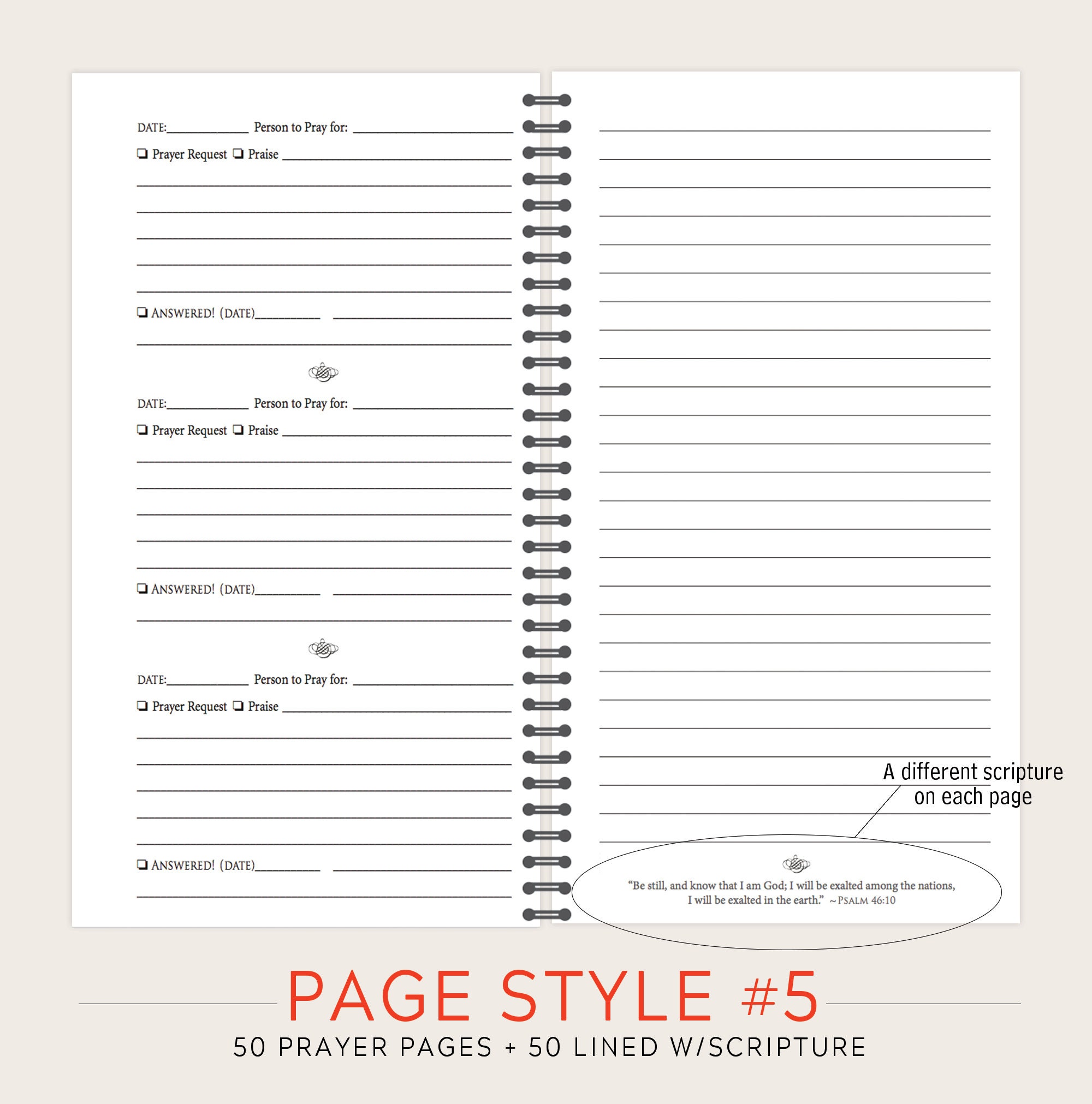 Personalized journal Lion Strength Isaiah 41:10 | Etsy