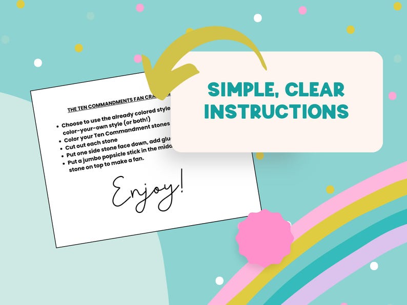 The Ten Commandments Fan Craft, Sunday School Bible Lesson for Kids ...