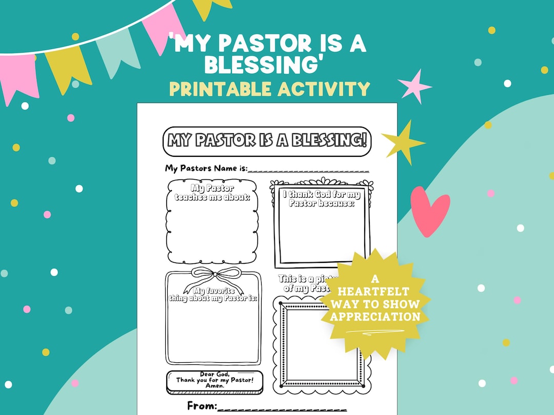 My Pastor is A Blessing Printable Activity, Pastor Appreciation ...