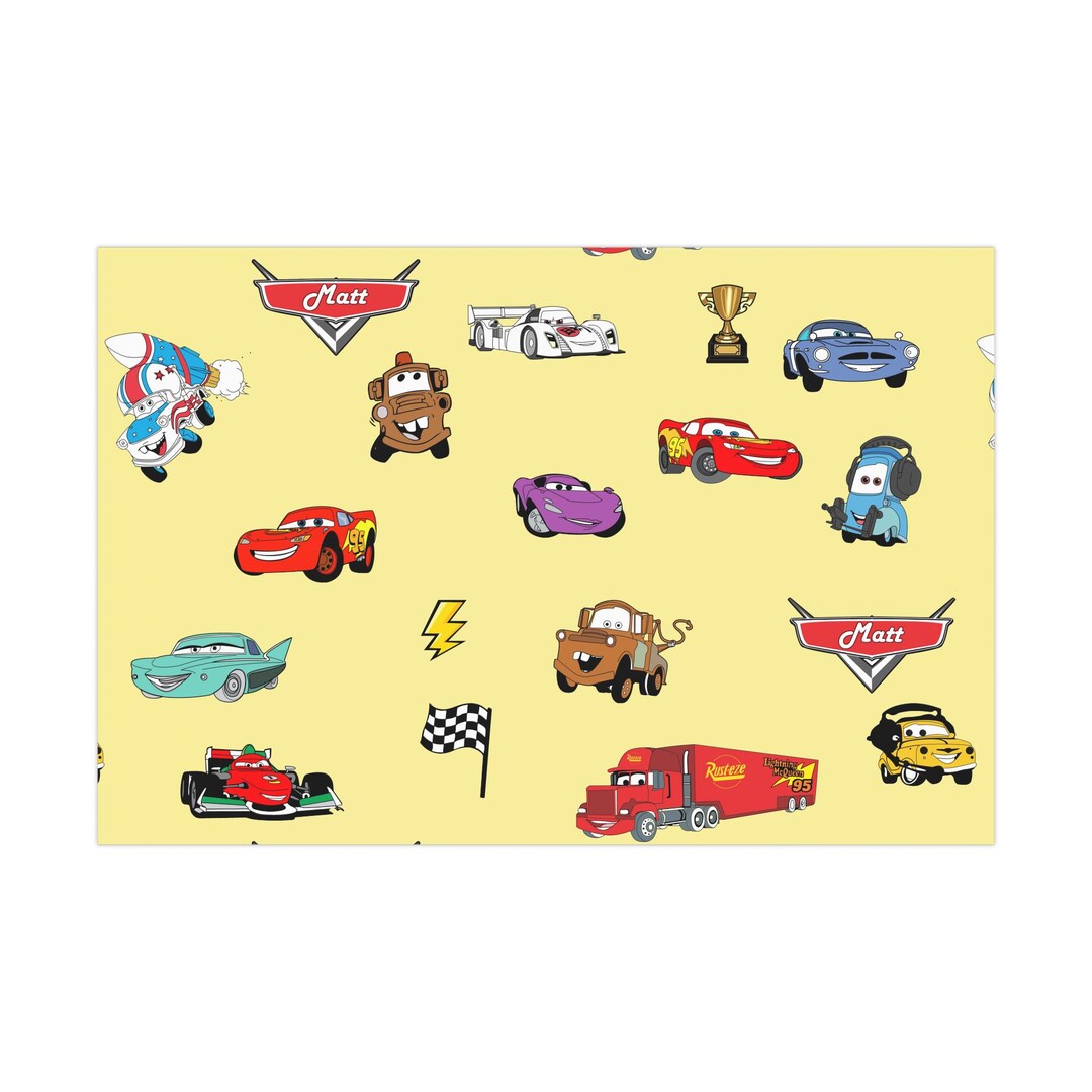 Wrapping Paper: Cars Design, Gift Wrap Sheets, Birthday Present Wrap ...