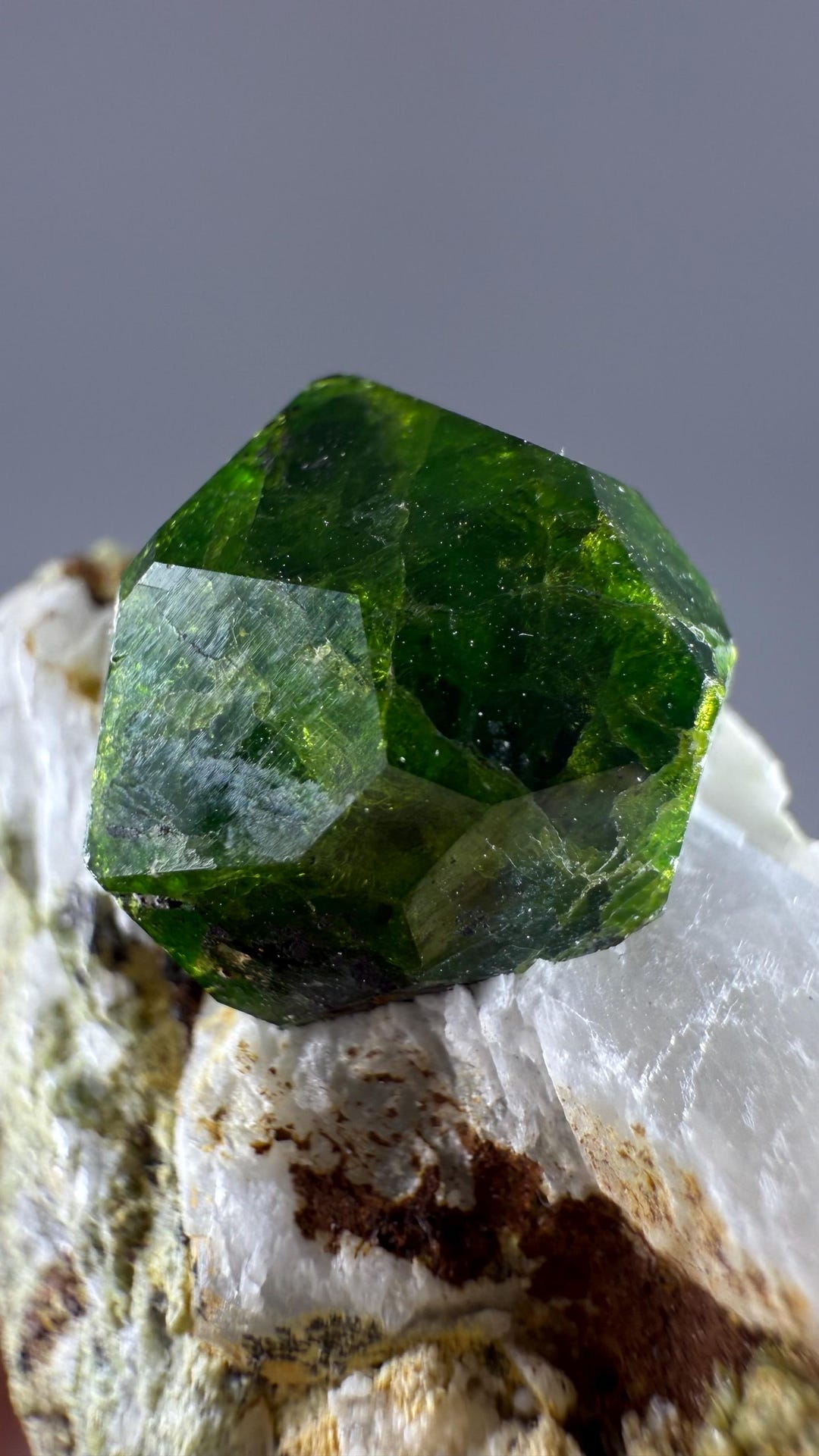 Beautiful Green Andradite Var. Demantoid Garnet Specimen Crystal With ...