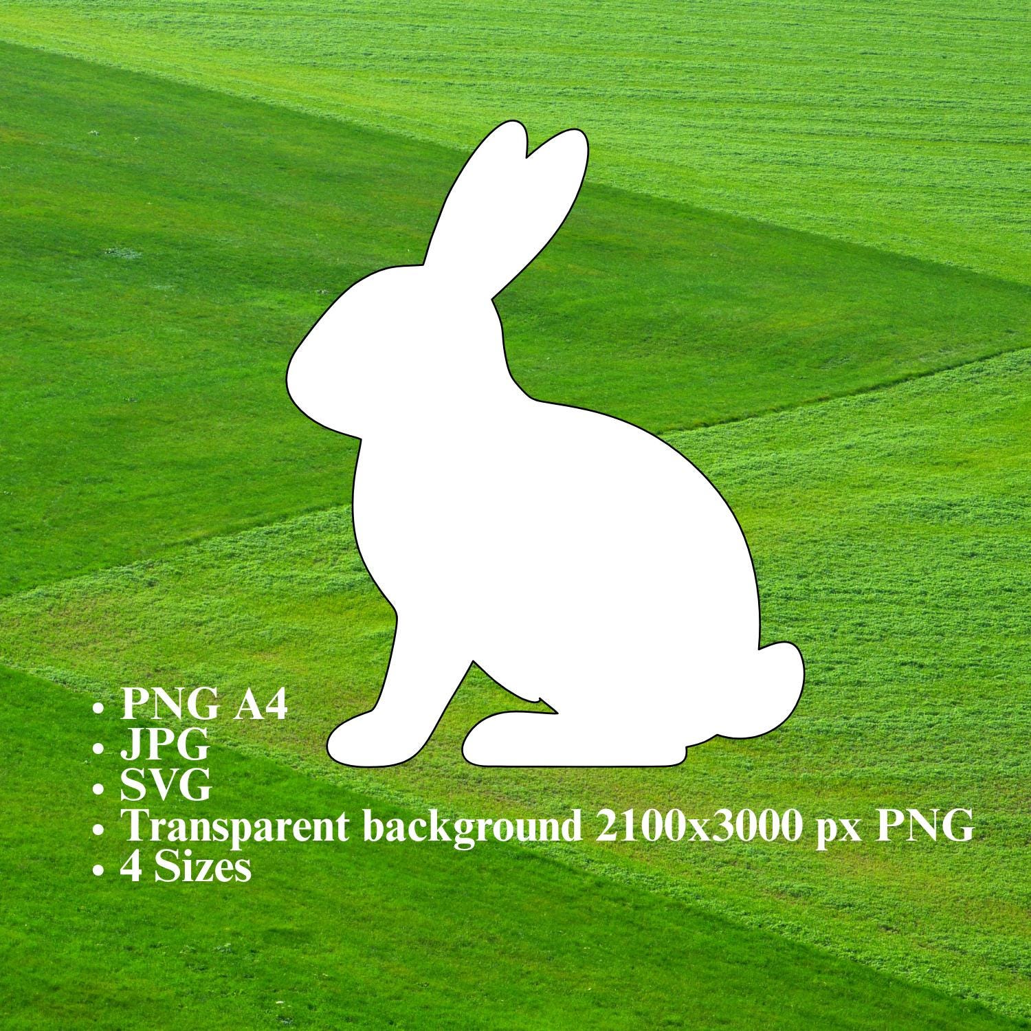 Giant Rabbit Stencil: Printable Bunny Template for Party, Pinata, Decor ...