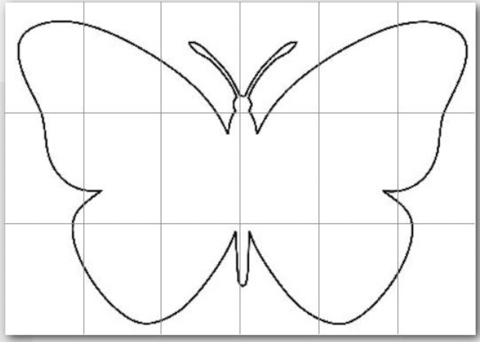 Simple Butterfly Stencil – Printable Template for Kids Crafts, DIY ...