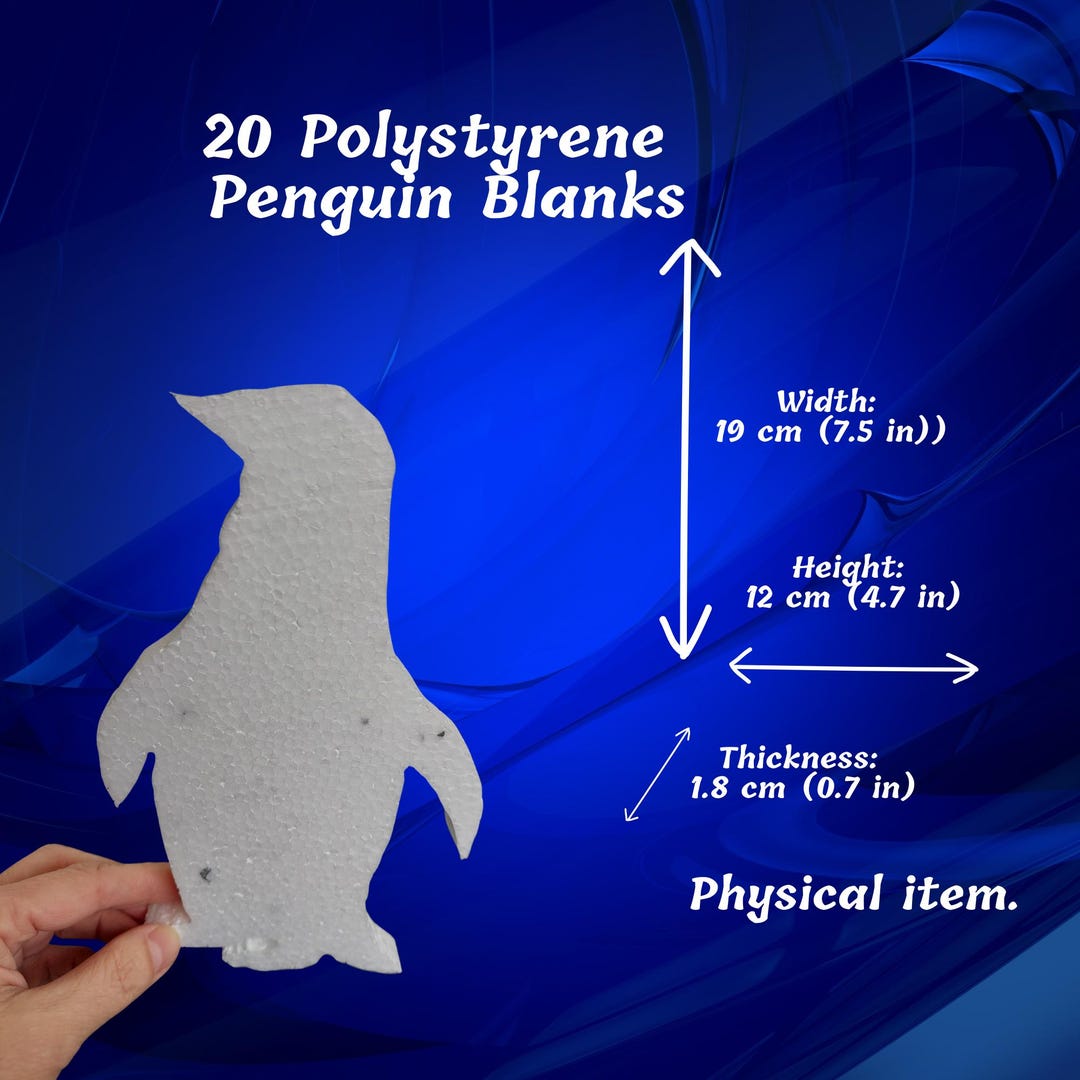 20 Polystyrene Penguin Blanks | Kids Craft DIY Kit - Etsy