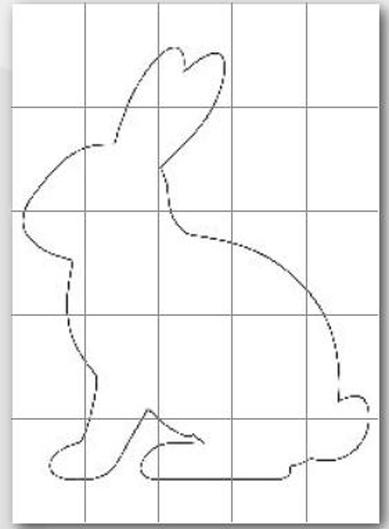 Giant Rabbit Stencil: Printable Bunny Template for Party, Pinata, Decor ...