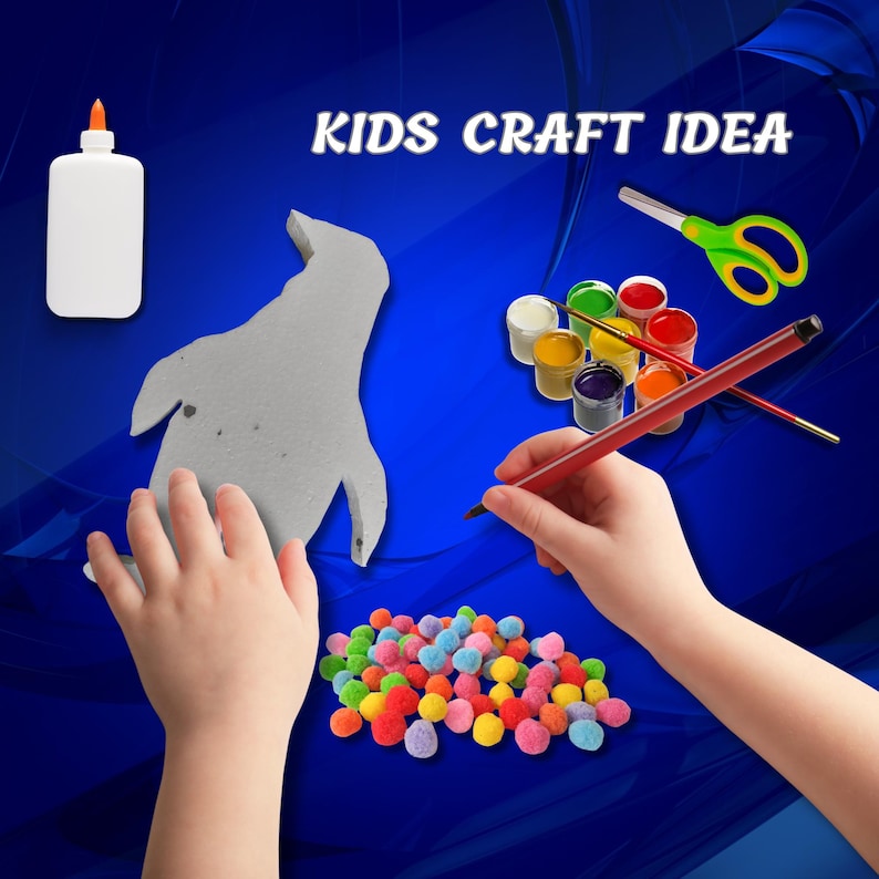 20 Polystyrene Penguin Blanks | Kids Craft DIY Kit - Etsy