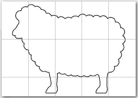 Giant Sheep Stencil Template - Printable Farm Animal Silhouette for ...