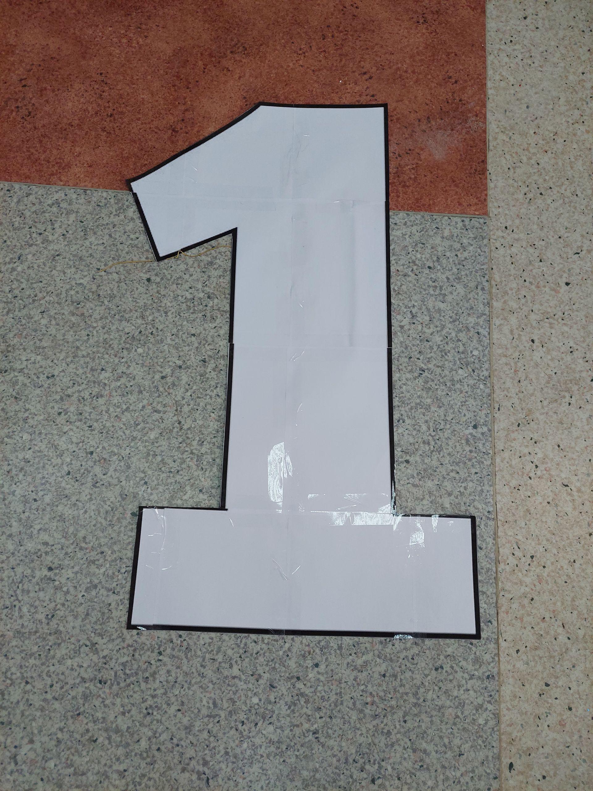 Large Number 1 Stencil – Printable Modern Font | Piñata, Cake, Craft ...