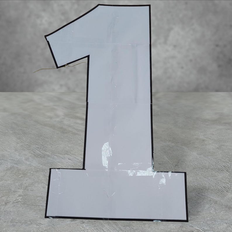 Giant Number 1 Stencil Template - Printable Large Number for Crafts ...