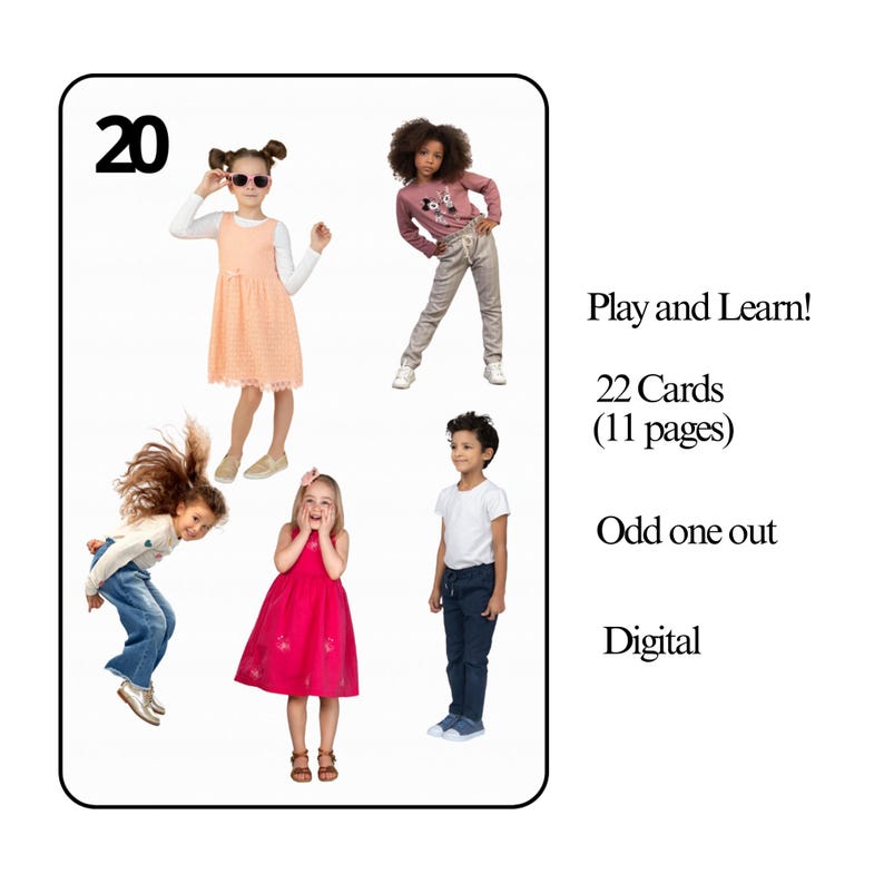 Odd One Out Printable Game: Visual Discrimination Activity for Toddlers ...