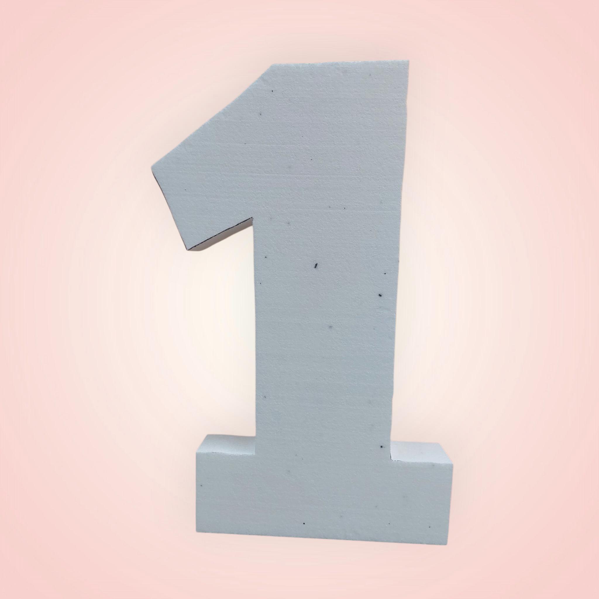 Large Number 1 Stencil – Printable Modern Font | Piñata, Cake, Craft ...