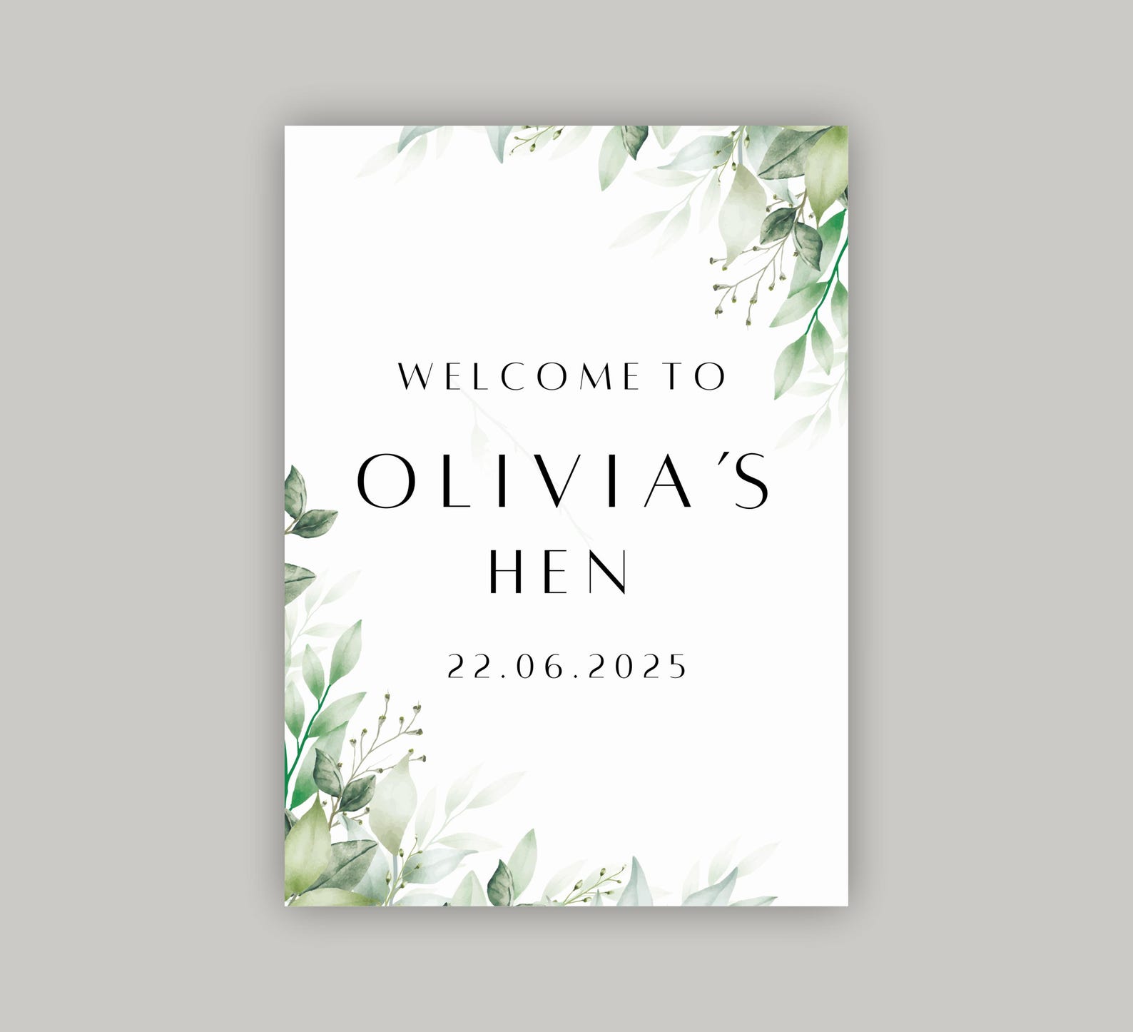 Hen Party Printable Sign – Personalised Bride Name, Bachelorette Party ...