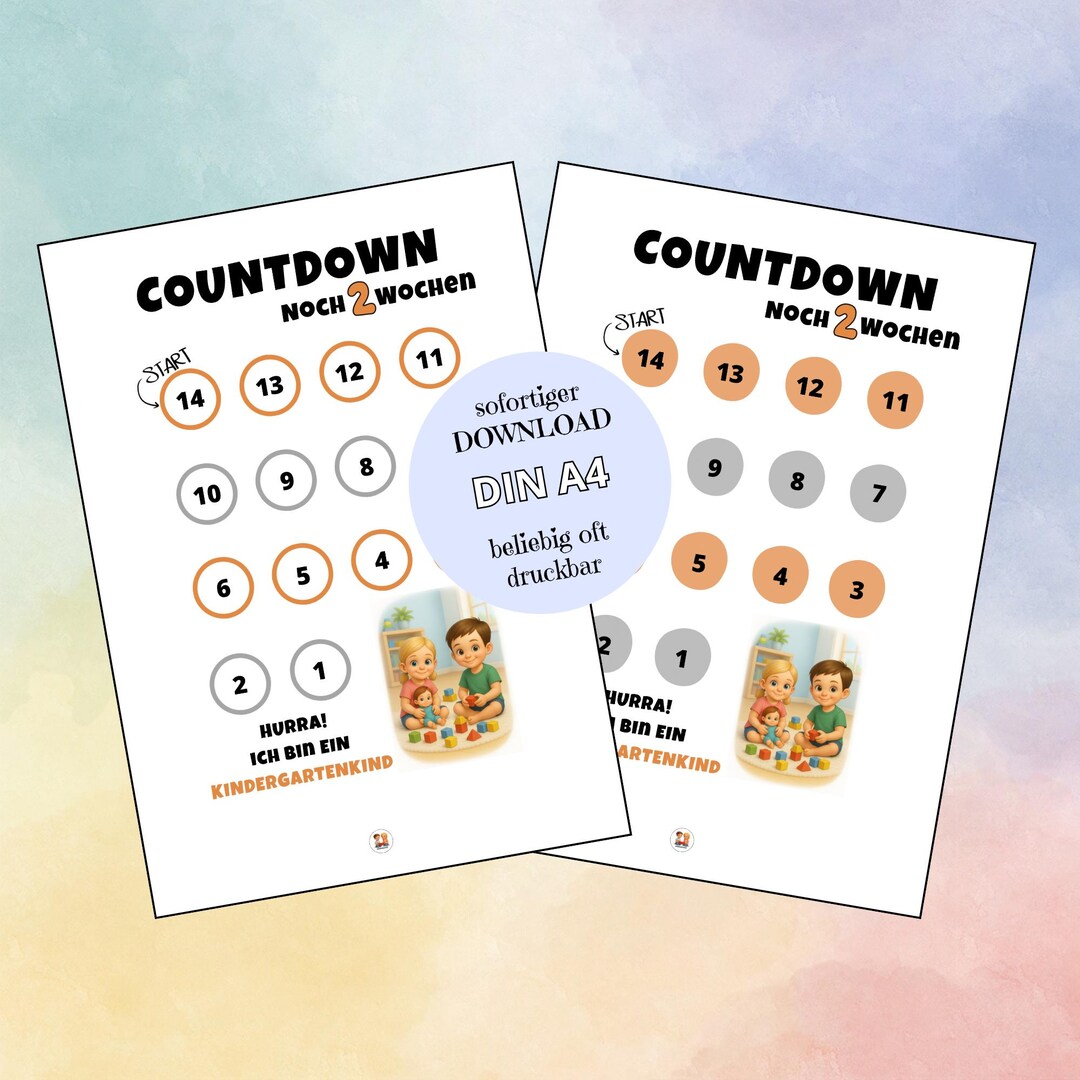 Daycare Countdown | Kindergarten Countdown Coloring Page for Kids ...