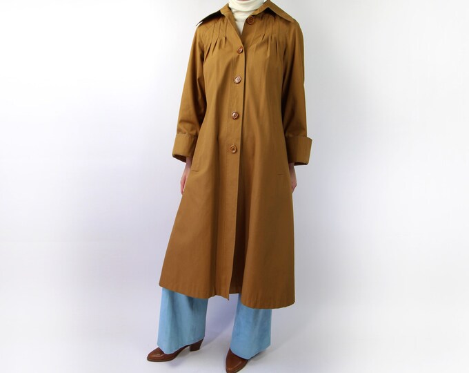VINTAGE Raincoat 1970s Swing Coat Brown Jacket - Etsy