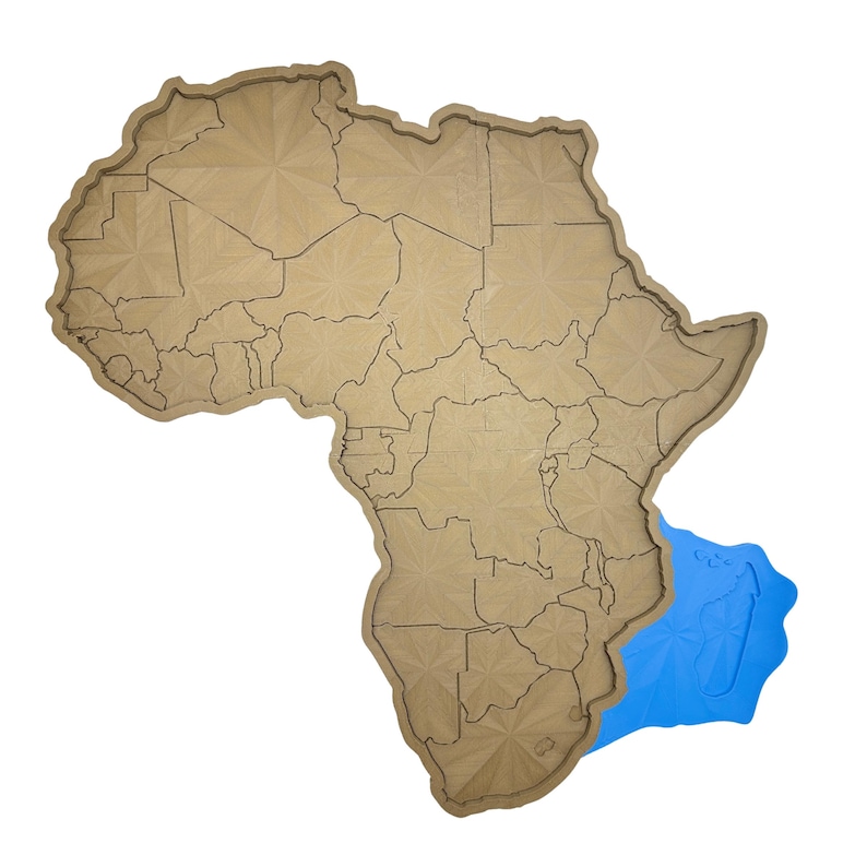 Africa Map Puzzle – 3D Printed Montessori Educational Toy & Unique Wall ...