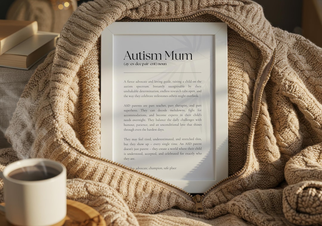 Autism Mum Definition Print: Heartfelt Neurodiversity Wall Art - Etsy