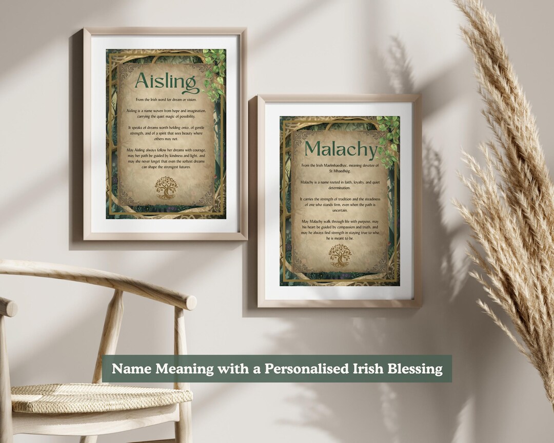 Personalised First Name Print, Custom Name Meaning Wall Art, Child or ...
