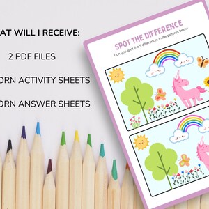 Unicorn Activity Pack: Colouring Pages, Word Search, Maze (digital ...