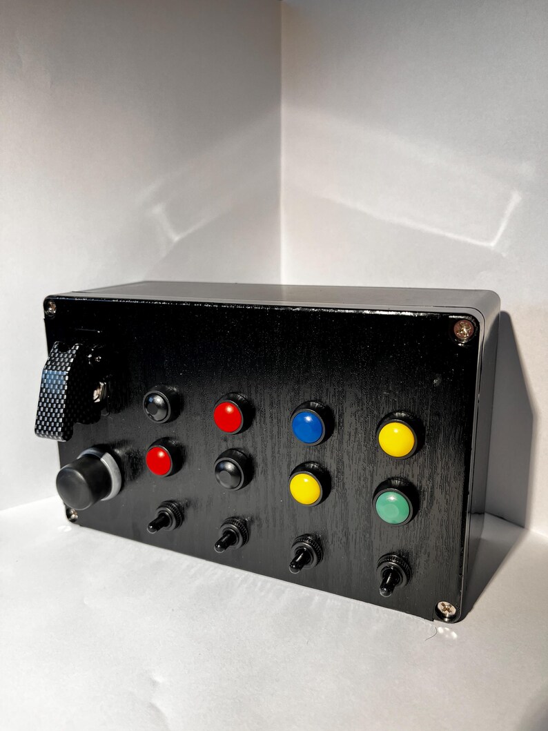Sim Racing Button Box – 18 Inputs | Push to Start Button | Safety ...