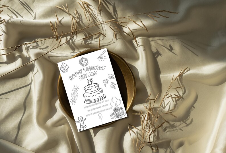 Completely Editable Canva Template, Simple Black and White Birthday ...