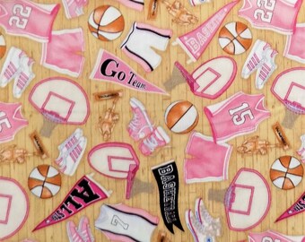 Basketball fabric | Etsy