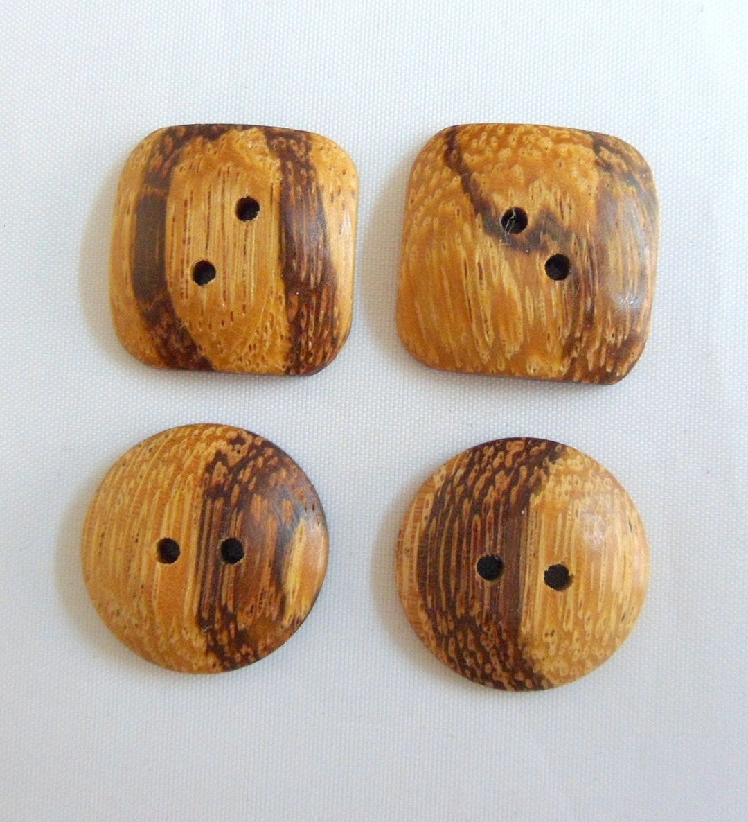 Round / Square Buttons Marble Wood Buttons 3/4" Handmade Buttons Sewing ...