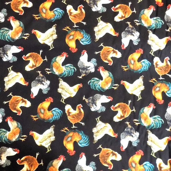 Rooster Fabric - Etsy