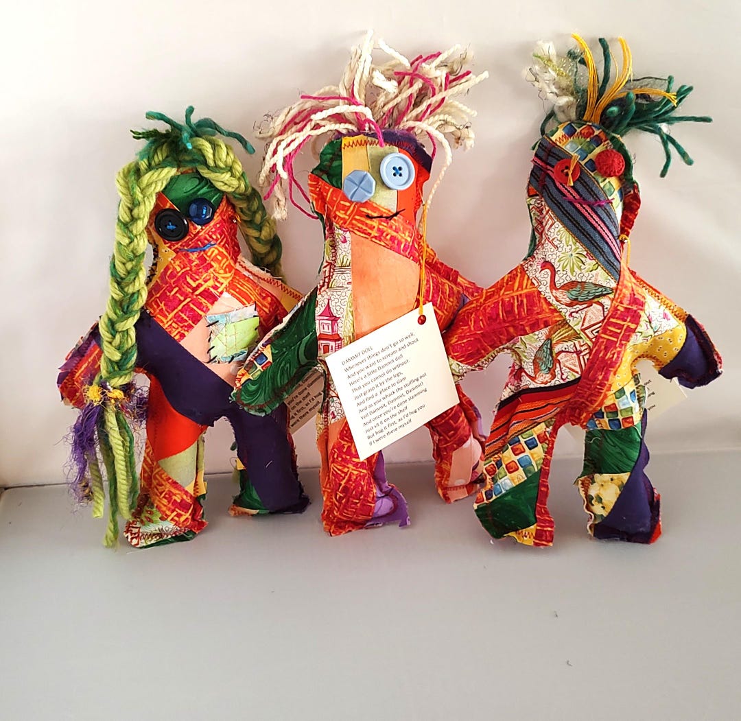 Damn It Doll Whimsical Stress Relief Dammit Dolls Handmade Dammit Dolls ...