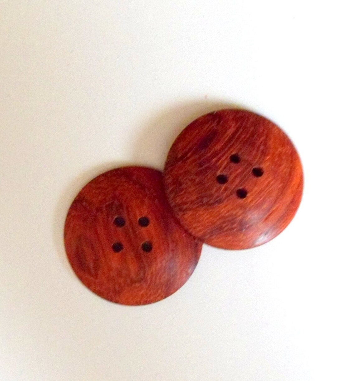 Padauk Wood Buttons Hand Crafted Buttons Round Buttons 1 - Etsy