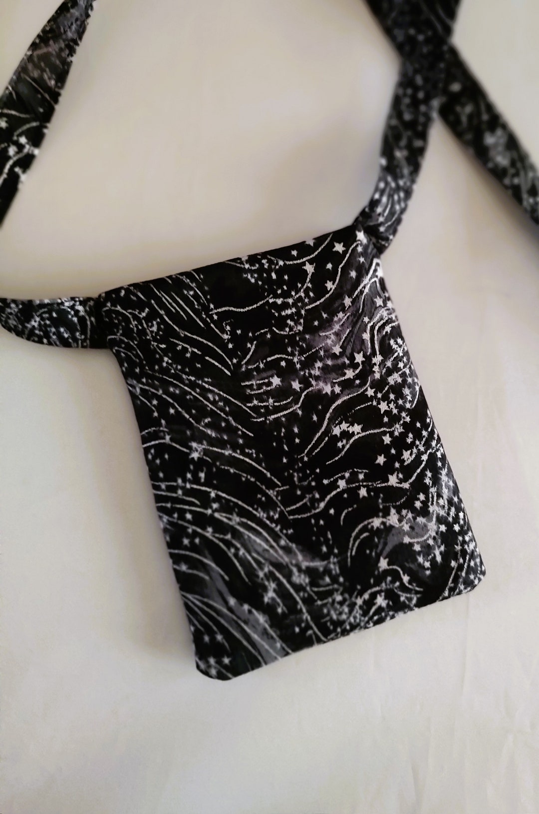 Flip Phone Pouch Soft Pouch Black With Stars Fabric Cell Phone Case ...