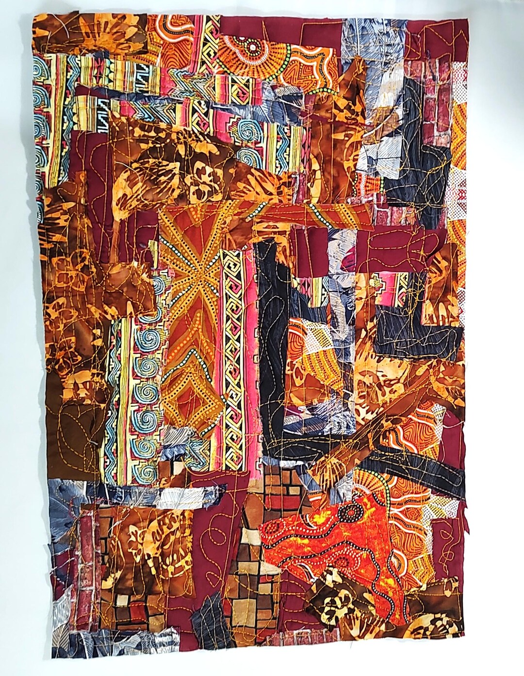 Fabric Art Unfinished Textile: Quilted DIY Piece - Etsy