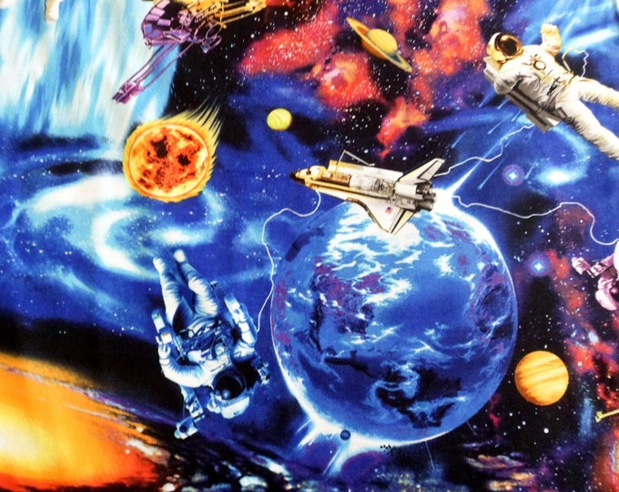 Astronaut Fabric , Outer Space Material , Cotton Fabric Michael Searle ...