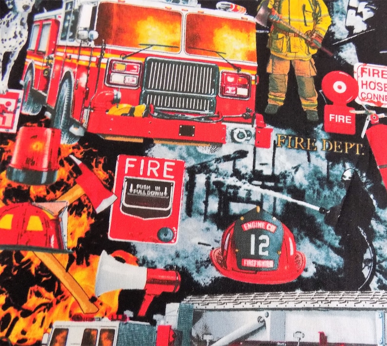 Fire Fighter Fabric Fire Dept. Fabric Timeless Treasures - Etsy Canada