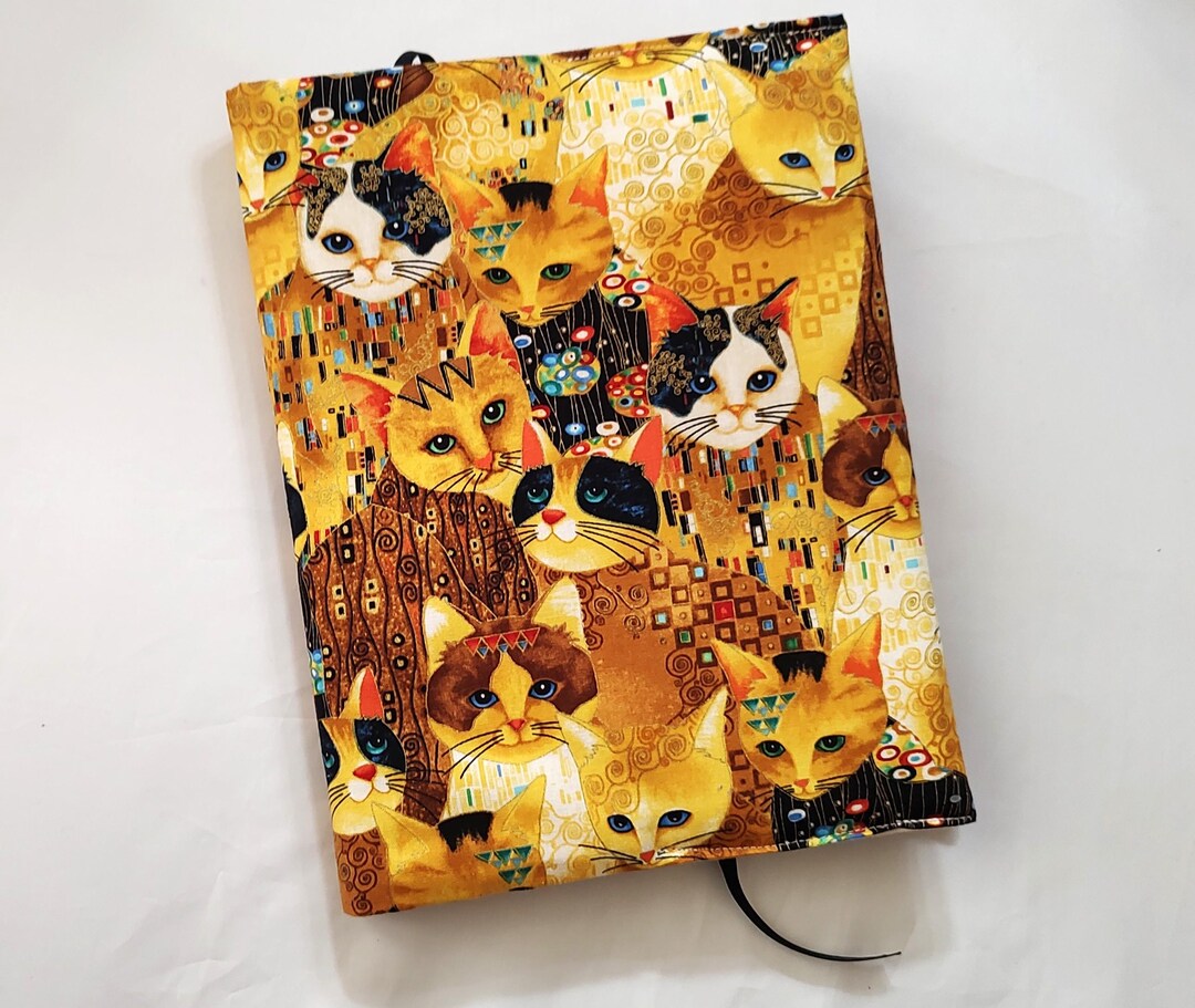 Composition Notebook Cover: Stacked Cats, Gold Background, Handmade ...