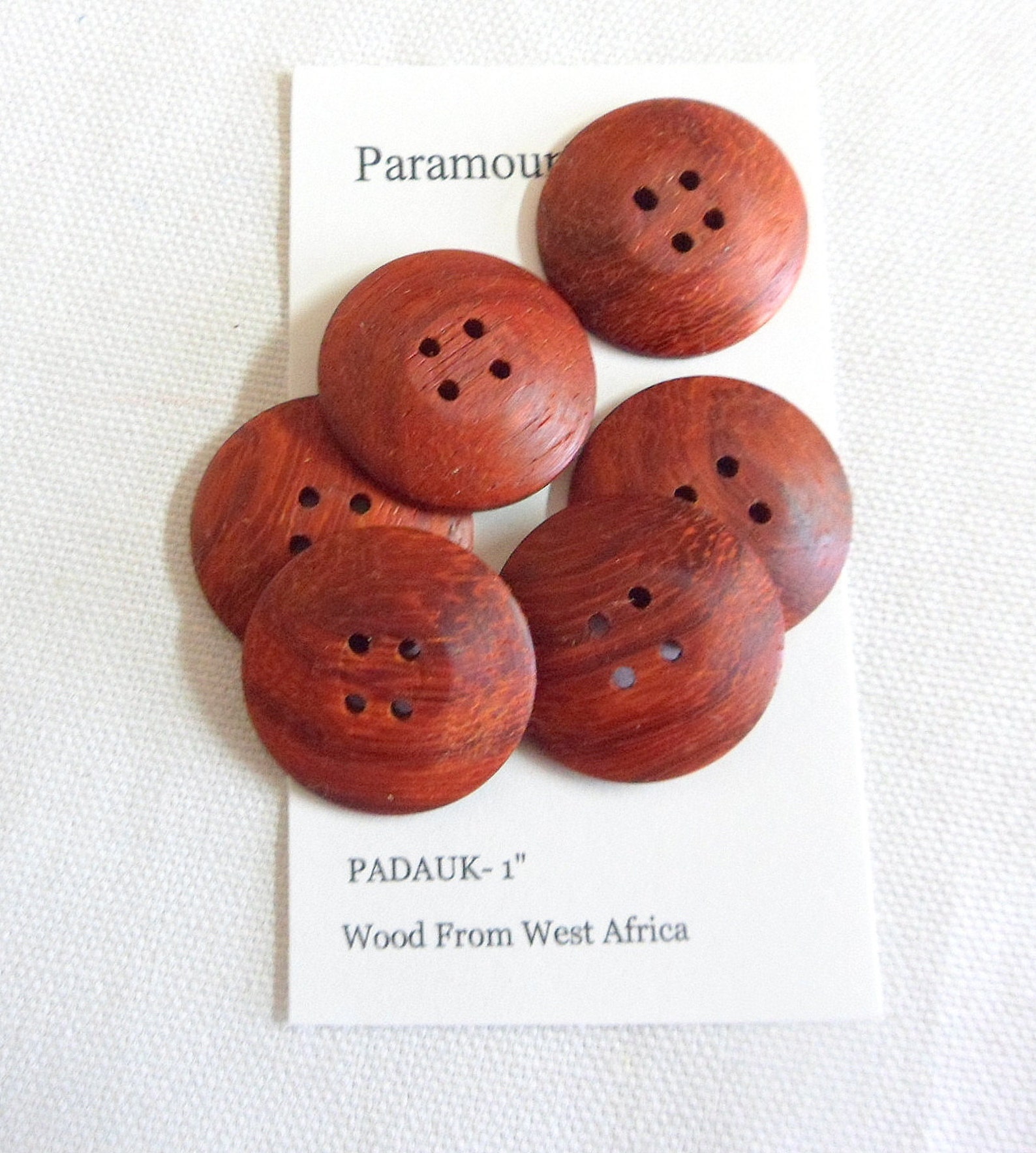 Padauk Wood Buttons Hand Crafted Buttons Round Buttons 1 - Etsy