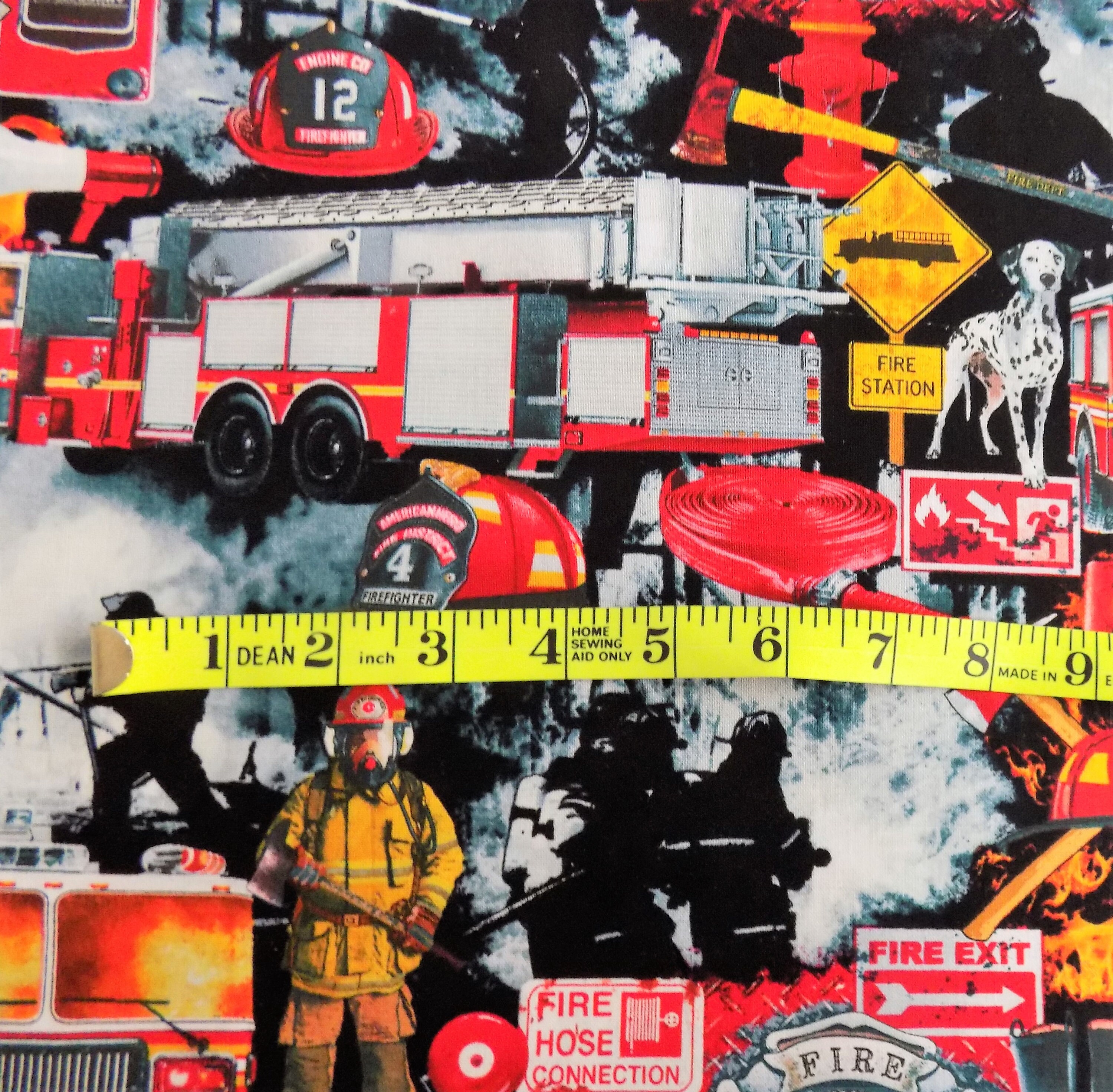 Fire Fighter Fabric Fire Dept. Fabric Timeless Treasures | Etsy Canada