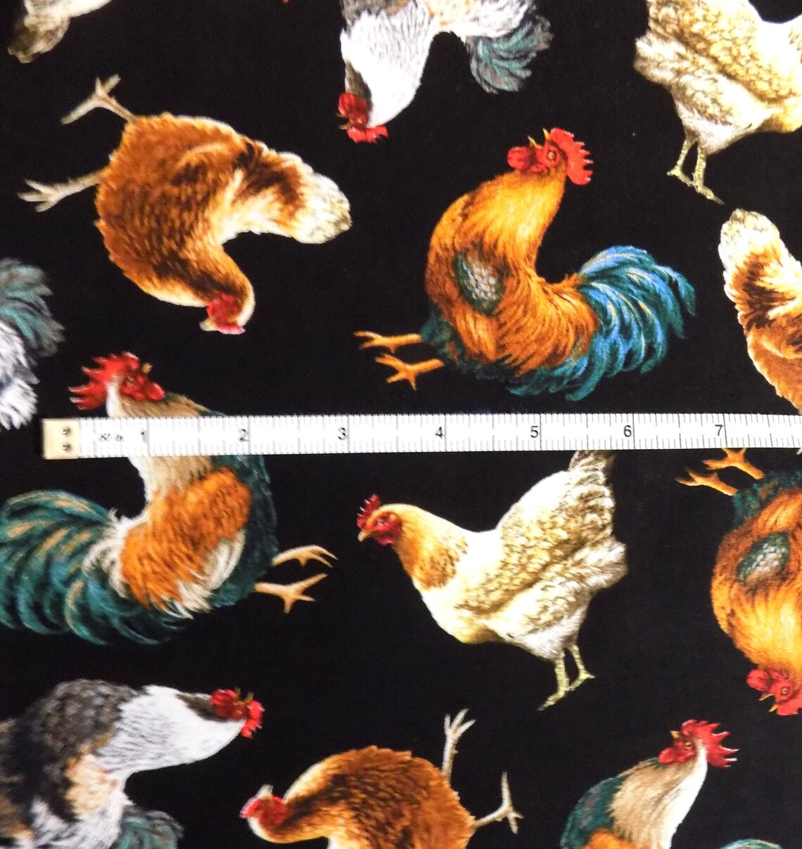 Rooster Fabric Chicken Fabric Timeless Treasures - Etsy
